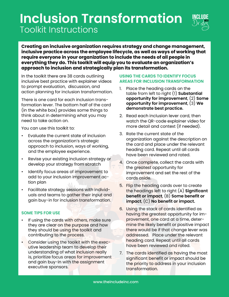 Inclusion Transformation Toolkit - Include Inc.